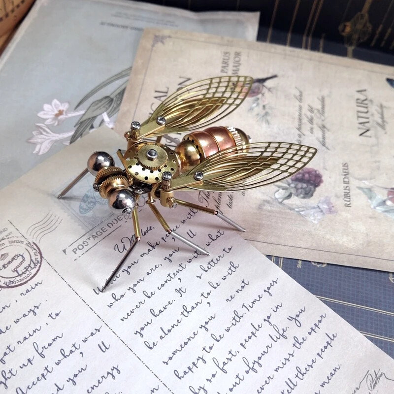 3D Fruit Fly Model Ornaments Metal Crafts Mechanical Insects Home Decor ...