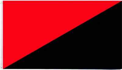 Anarchist Flag 3x5FT Solid Red and Black Anarchy Dorm Man Cave Protest ...