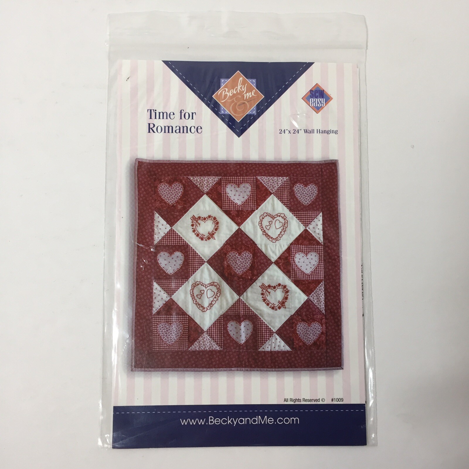 Time for Romance Quilt Pattern Becky & Me 24" x 24" Wall Hanging ...