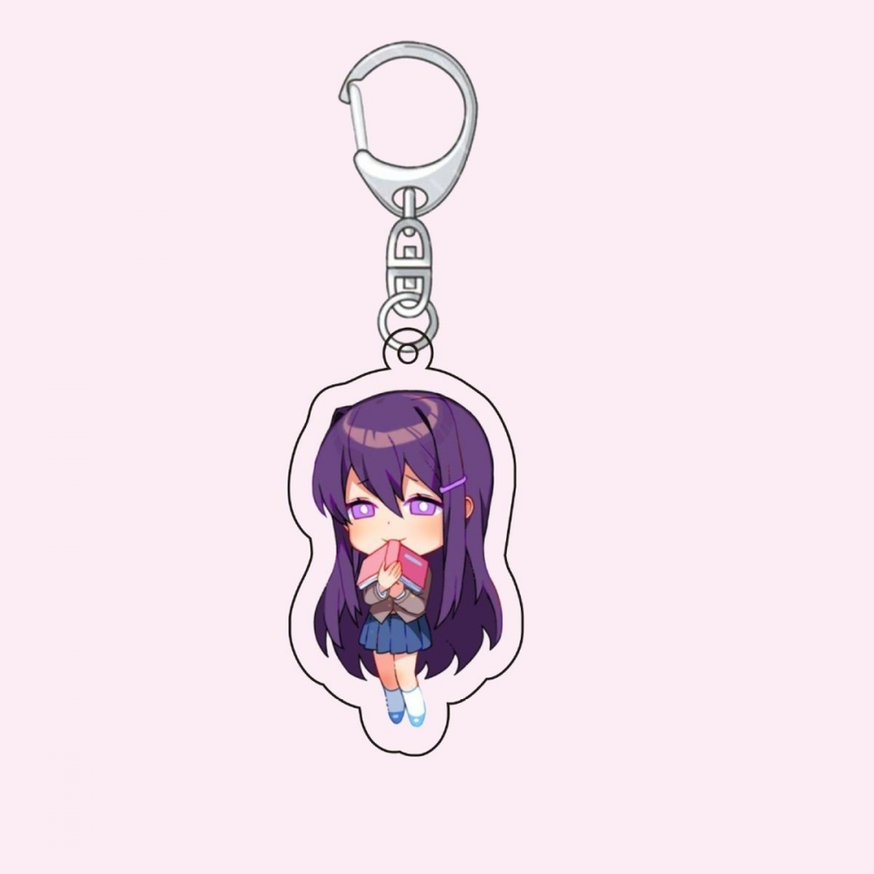 4Pc Anime Doki Doki Literature Club Acrylic Keychain Backpack Pendant ...