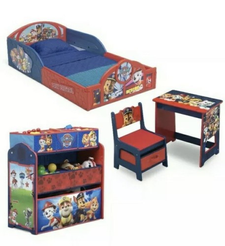 Nick Jr. PAW Patrol 4-Piece Room-in-a-Box Bedroom Set Toddler Bed,Sleep ...