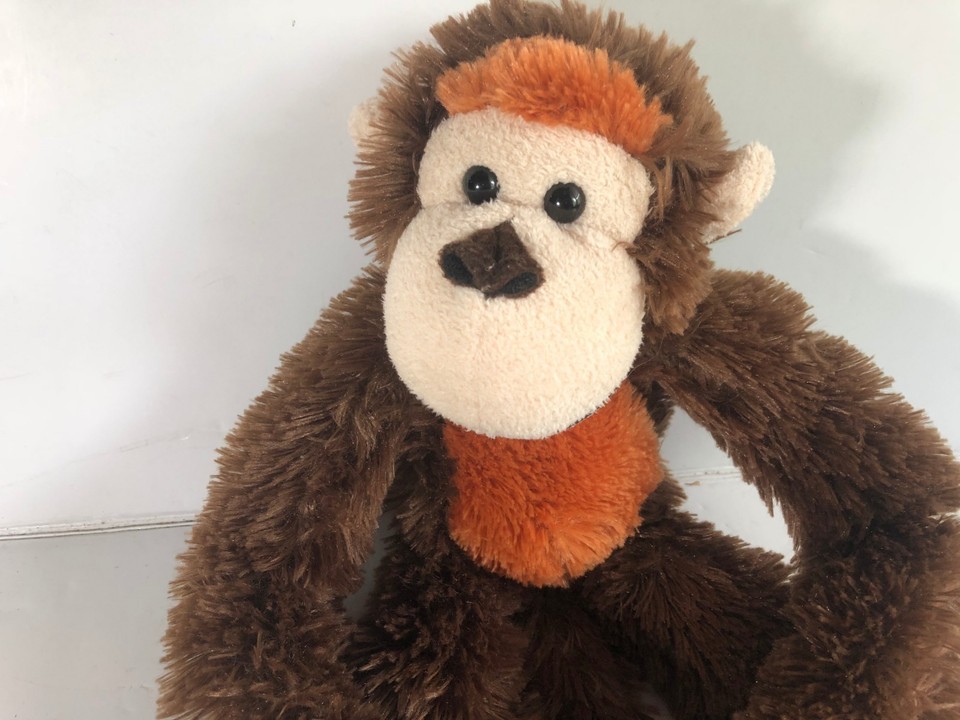 Plush Spider Monkey Plush Stuffed Animal w/ Hook and loop Hands Neck ...