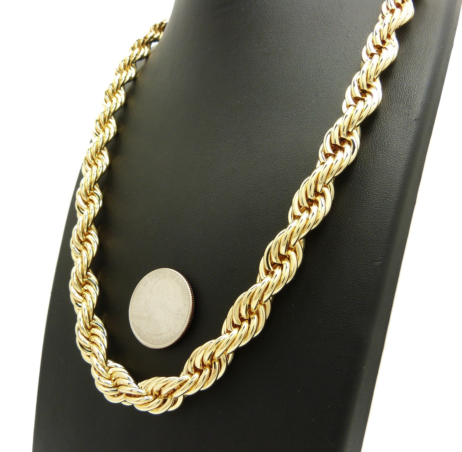 NEW HIP HOP 8,10,12mm ROPE CHAIN NECKLACE / VARIOUS LENGTH ROPE CHAINS ...