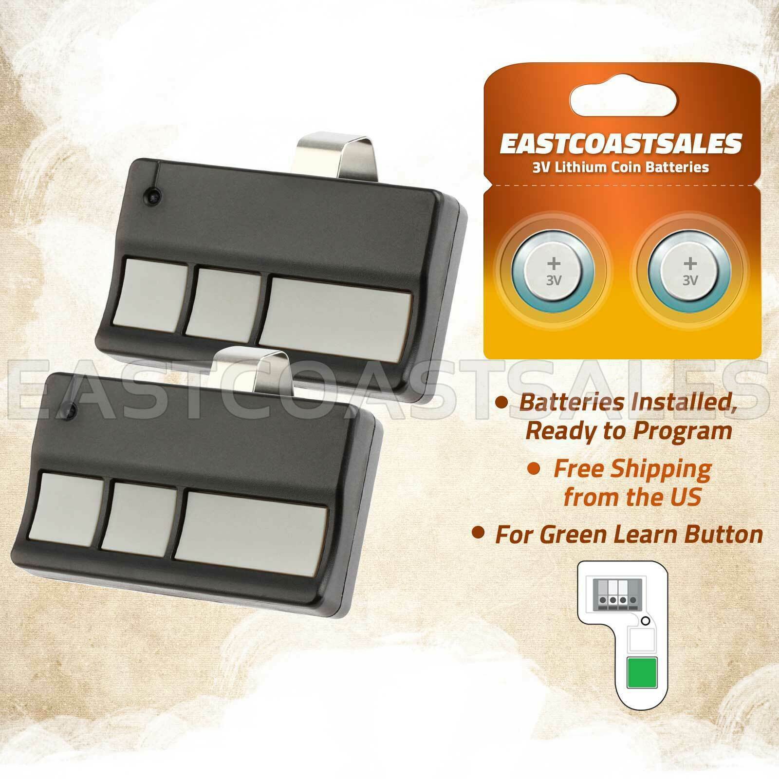 2 For Liftmaster 81LM 82LM 83LM Garage Gate Door Opener Visor Remote ...