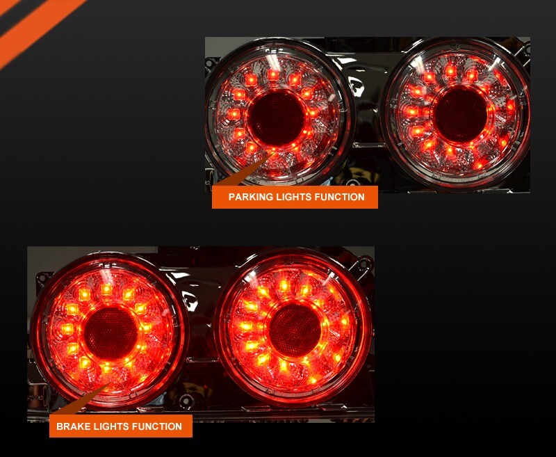 Red LED Tail Lights for Nissan R33 Skyline Coupe GTS-T GT-R GT-T ...