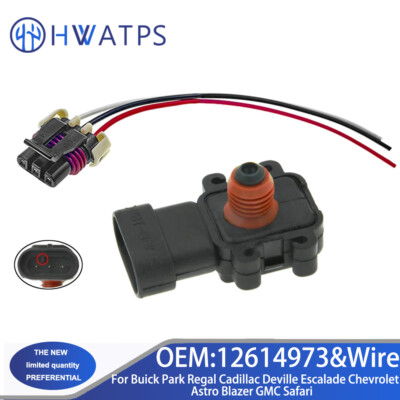 12614973 MAP Sensor & Wire For Buick Park Regal Cadillac Deville ...