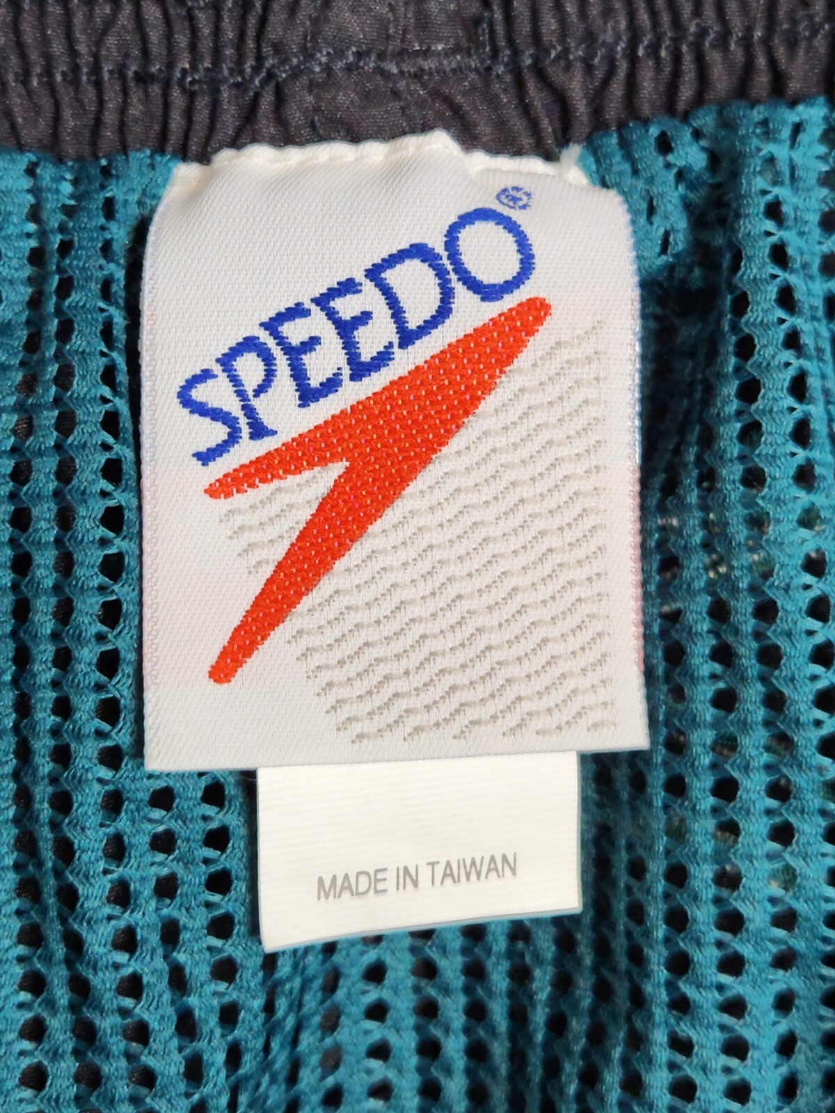 Vintage Speedo Blue Aqua '80s Retro Lined Swim Trunk … - Gem