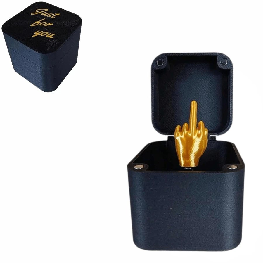 1pc Prank Hand Pop-Up Gift Box Middle Finger Double Prank Surprise Gift ...
