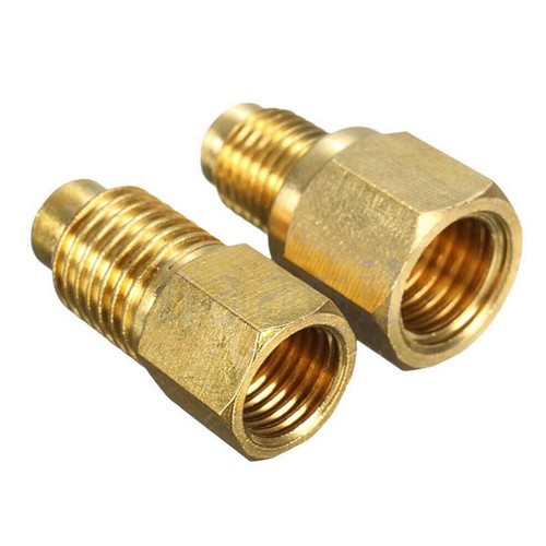 2PCS R12 to R134a Male Valve Fitting Adapters Heavy Duty Brass ...