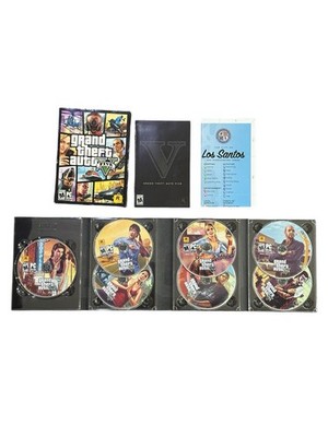 Grand Theft Auto V Five PC GTA 5 Collectors Box Set 7 Disk Series Map ...
