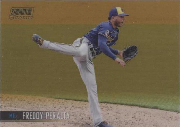 2021 Topps Stadium Club Chrome - Freddy Peralta #384 Gold Refractor /50 ...