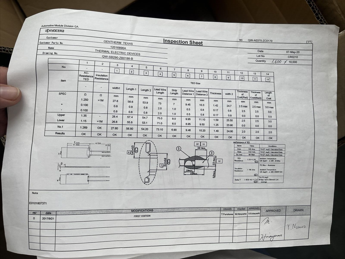 Module Kit Modulo Raffreddamento/Riscaldamento Termoelettrico Kyocera ...