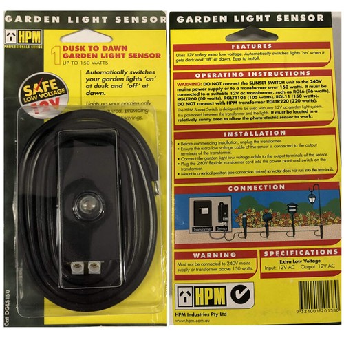 Hpm Dgls150 Dusk to Dawn Garden Light Sensor 12V,Safe Low Voltage 12V ...
