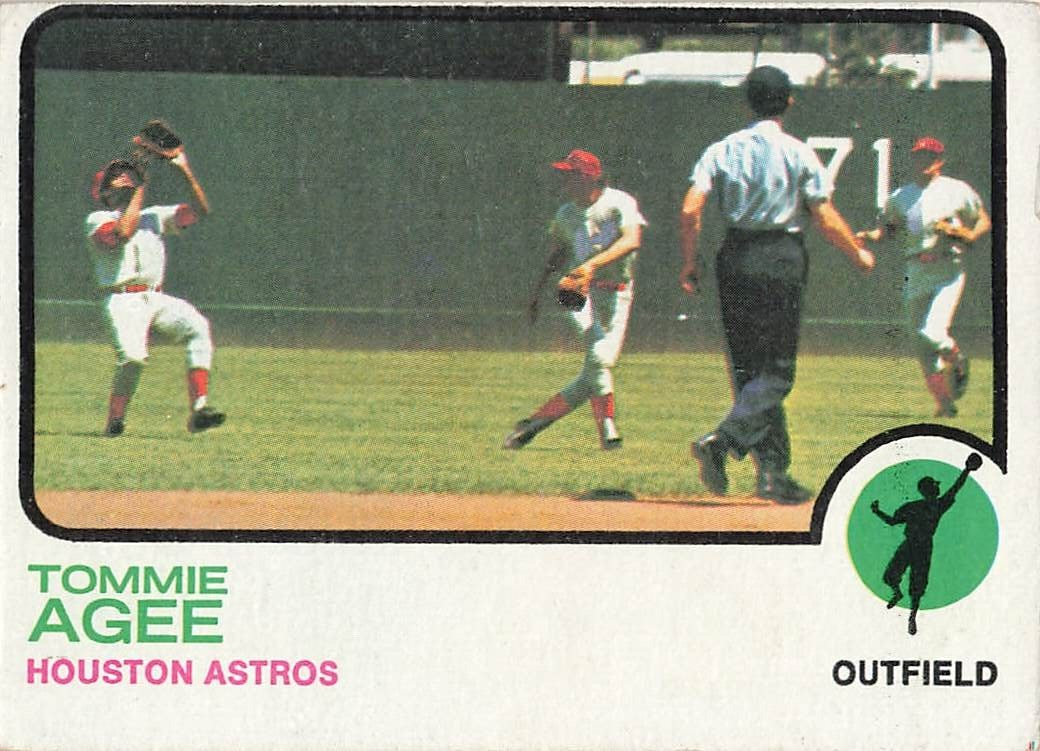 1973 Topps 420 Tommie Agee Houston Astros Baseball Card, Outfield, Near ...