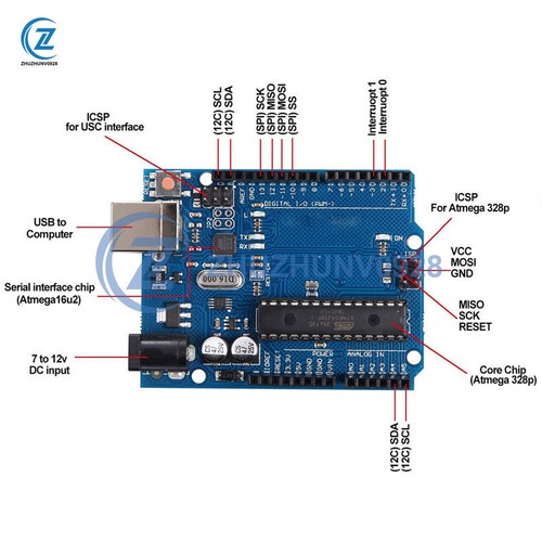 BEST MEGA328P ATmega16U2 Development Board + USB Cable SGHS for Arduino ...