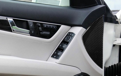 For Benz W204 2007-2014 C-Class Real Carbon Fiber Door Sides Panel ...