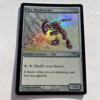 MTG - Mirrodin FOIL Myr Mindservant! Slightly Played! FREE Bonus Cards ...
