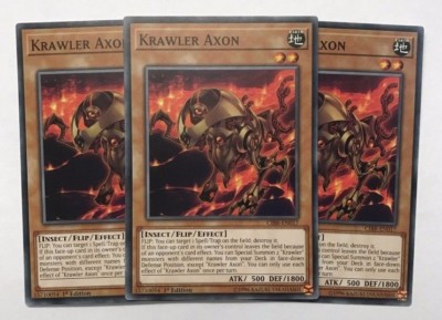 Yu-Gi-Oh! CIBR-EN017 - Krawler Axon Playset (x3) - 1st edition - Common ...
