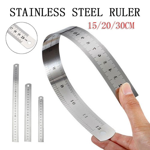 Measuring Double Sided Ruler Tools Precision 15cm Math Metal Stainless ...
