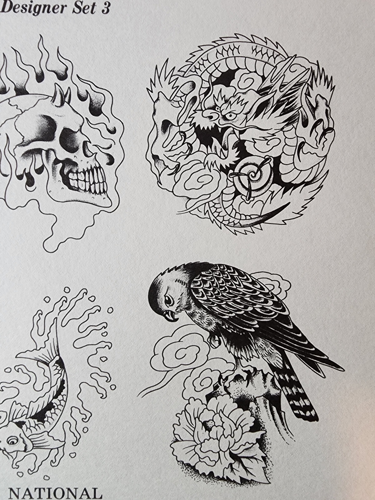 ORIGINAL Traditional Vintage 1981 National Tattoo Flash Sheet Tom ...