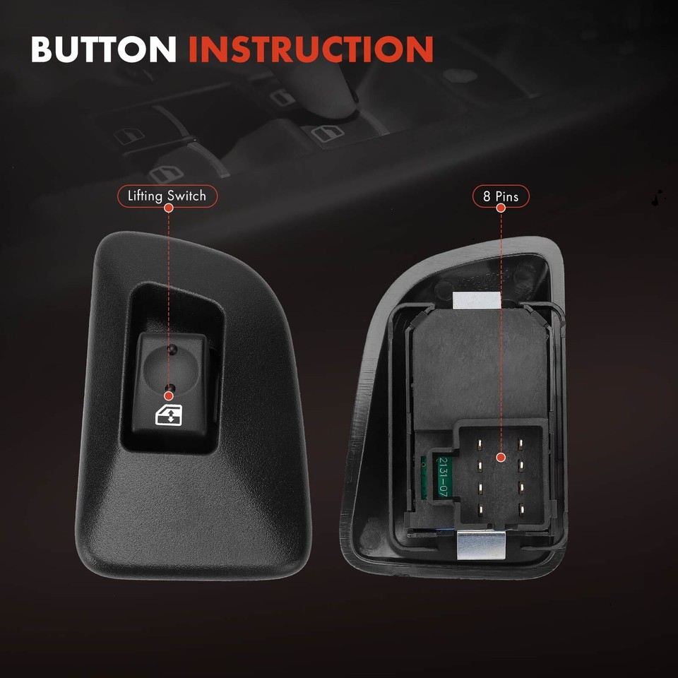 Rear Driver Power Window Switch for Chevy Silverado 1500 Cadillac ...