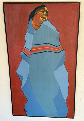 ED SINGER PAINTING ORIGINAL NATIVE AMERICAN PORTRAIT NAVAJO INDIAN ...