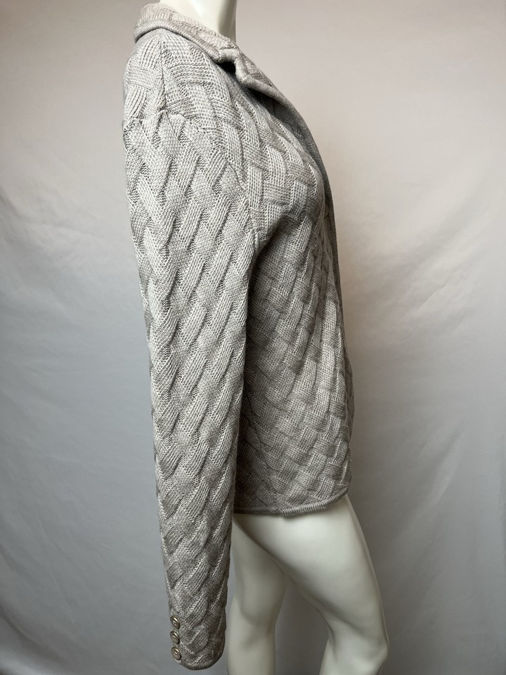 TALBOTS Sweater Jacket 100% Merino Wool Button Up Women's Sz Medium ...