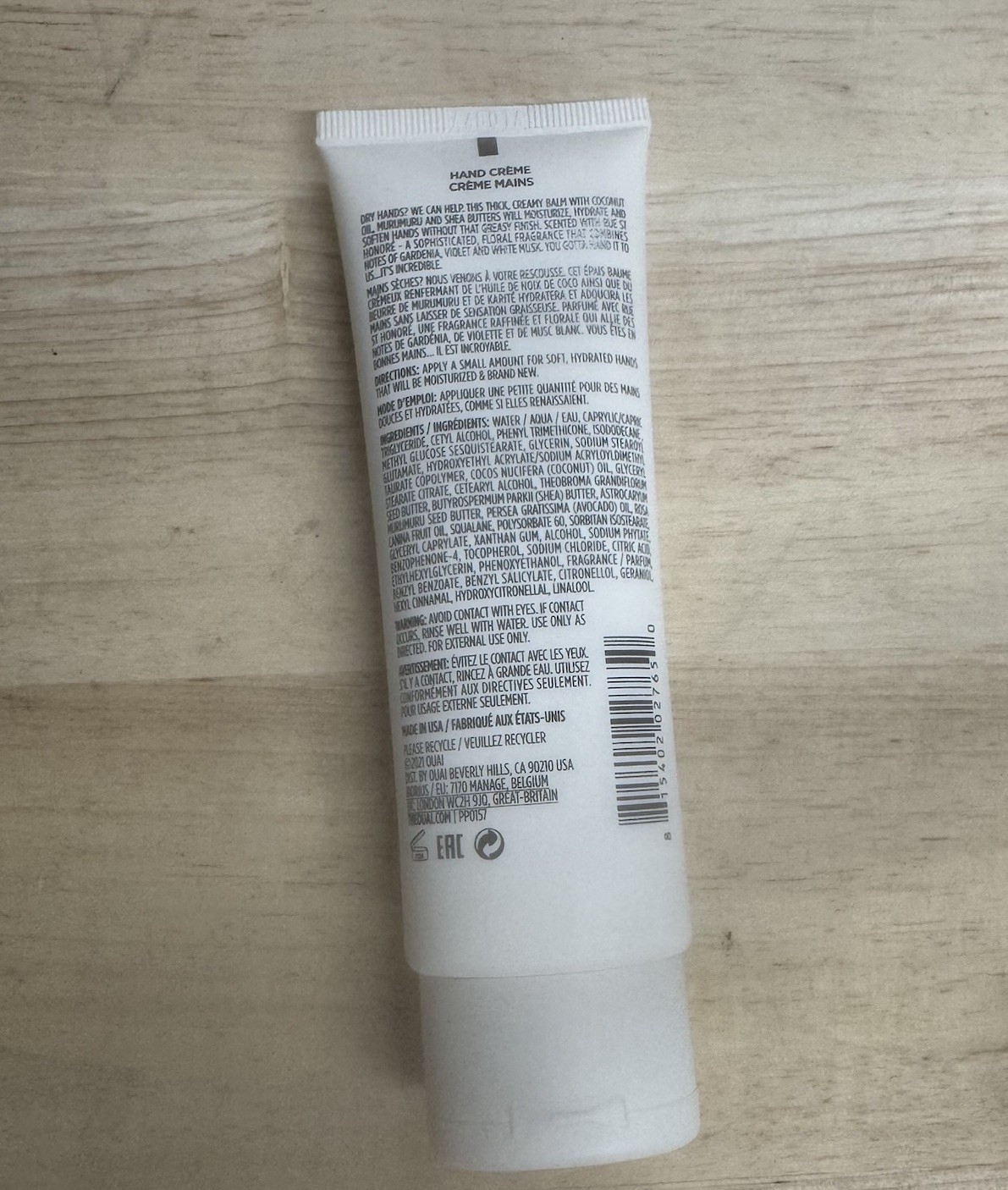OUAI Hand Cream, Thick, Creamy Balm, Hydrating Moisturizer, Free ...