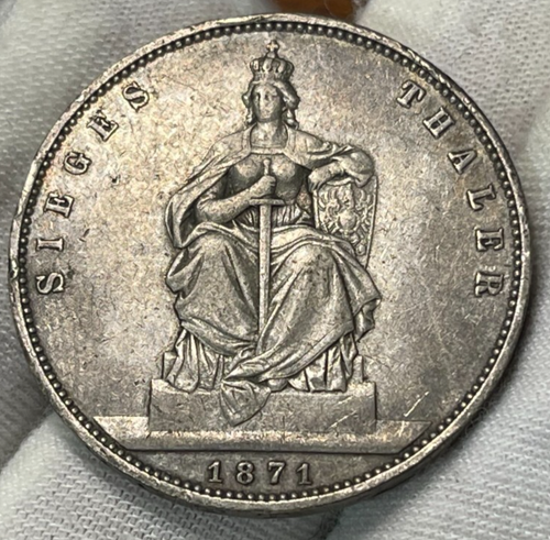 1871 German Prussia Thaler Silver Coin Great Condition High Value | eBay