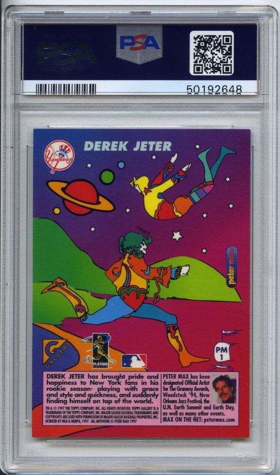 1997 Derek Jeter Peter Max Topps Gallery PM1 Mint 9 Serigraph | eBay