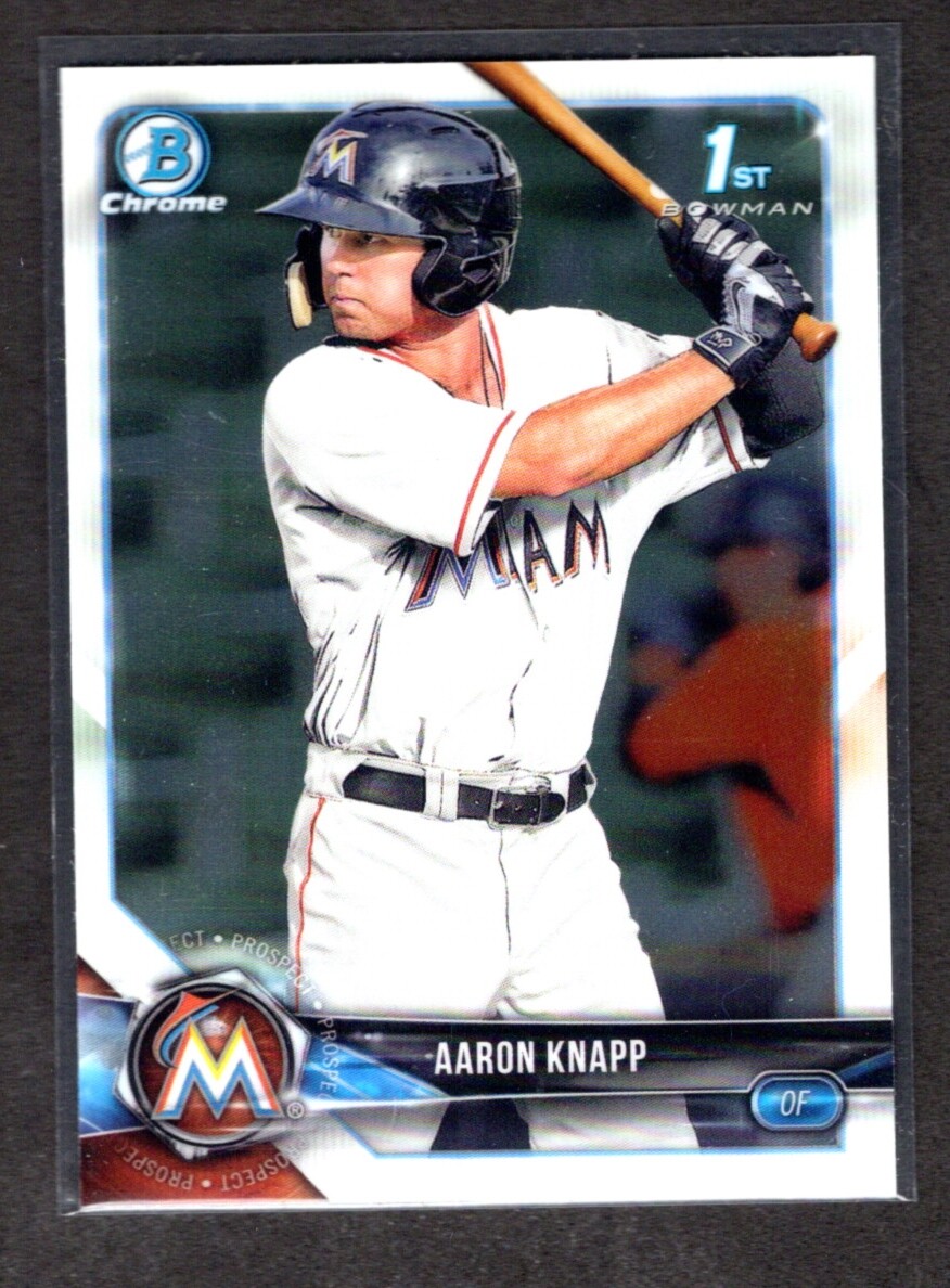 AARON KNAPP MARLINS RC 1st card 2018 BOWMANCHROME #BCP5 | eBay