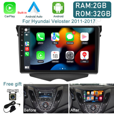 For 2011-2017 Hyundai Veloster Apple CarPlay Android 13 Car Stereo ...