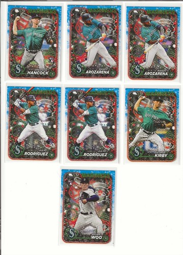 2024 Topps Holiday - MARINERS LOT 7 Cards - Arozarena, Hancock, Kirby ...