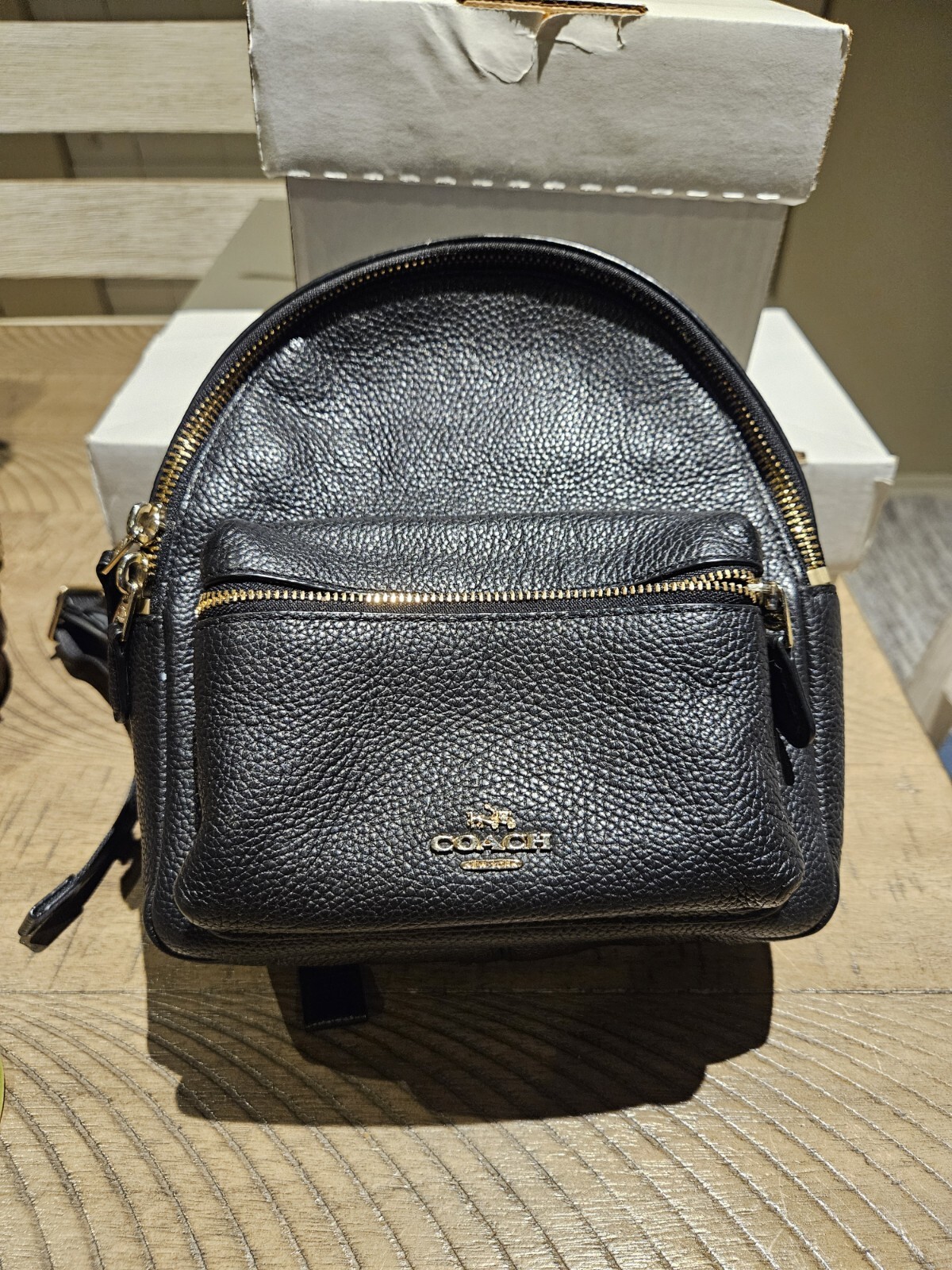 Coach Mini Charlie Black Backpack - Gem