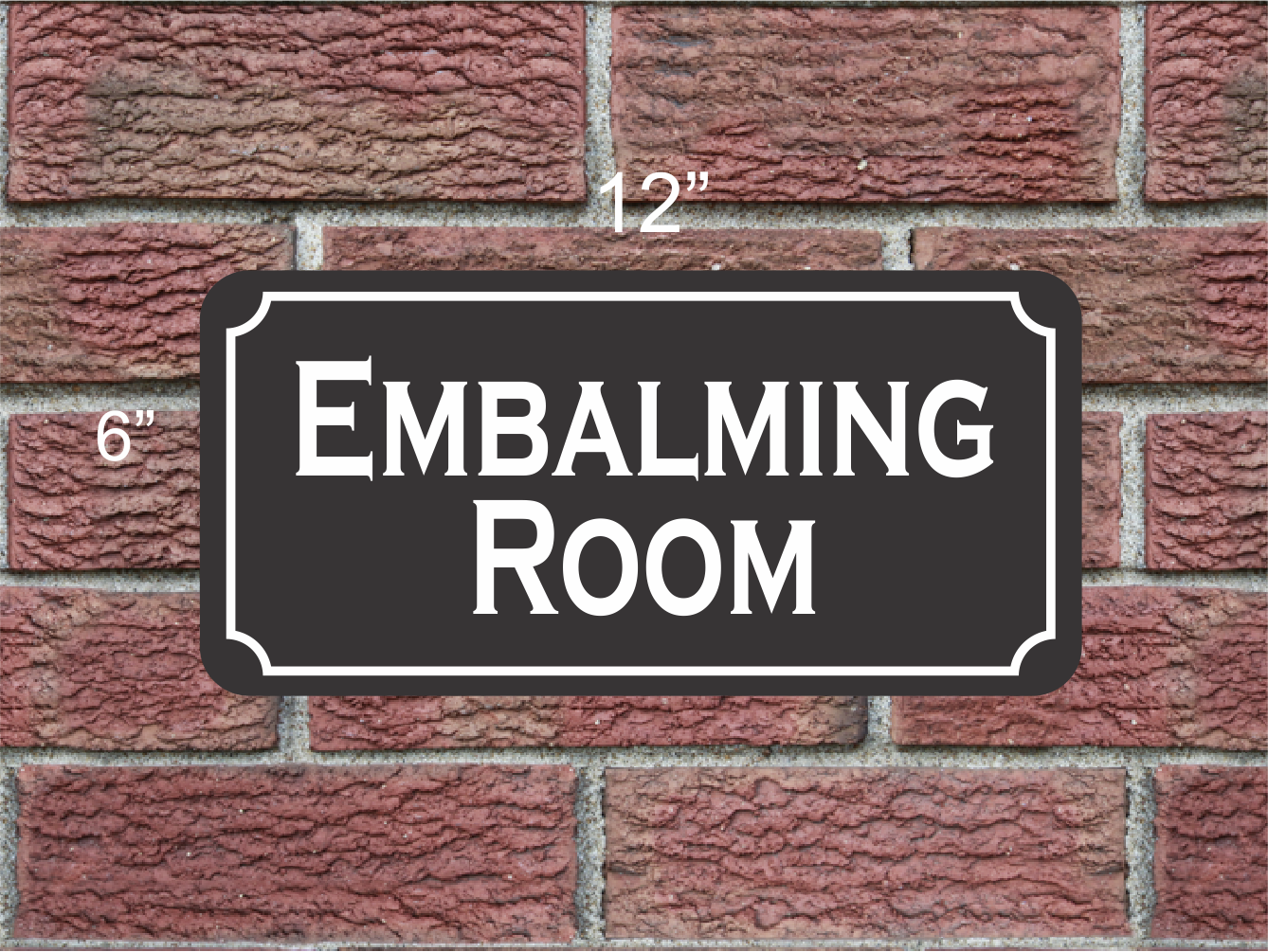 Embalming Room Black White Metal Sign Funeral Home Goth Halloween ...