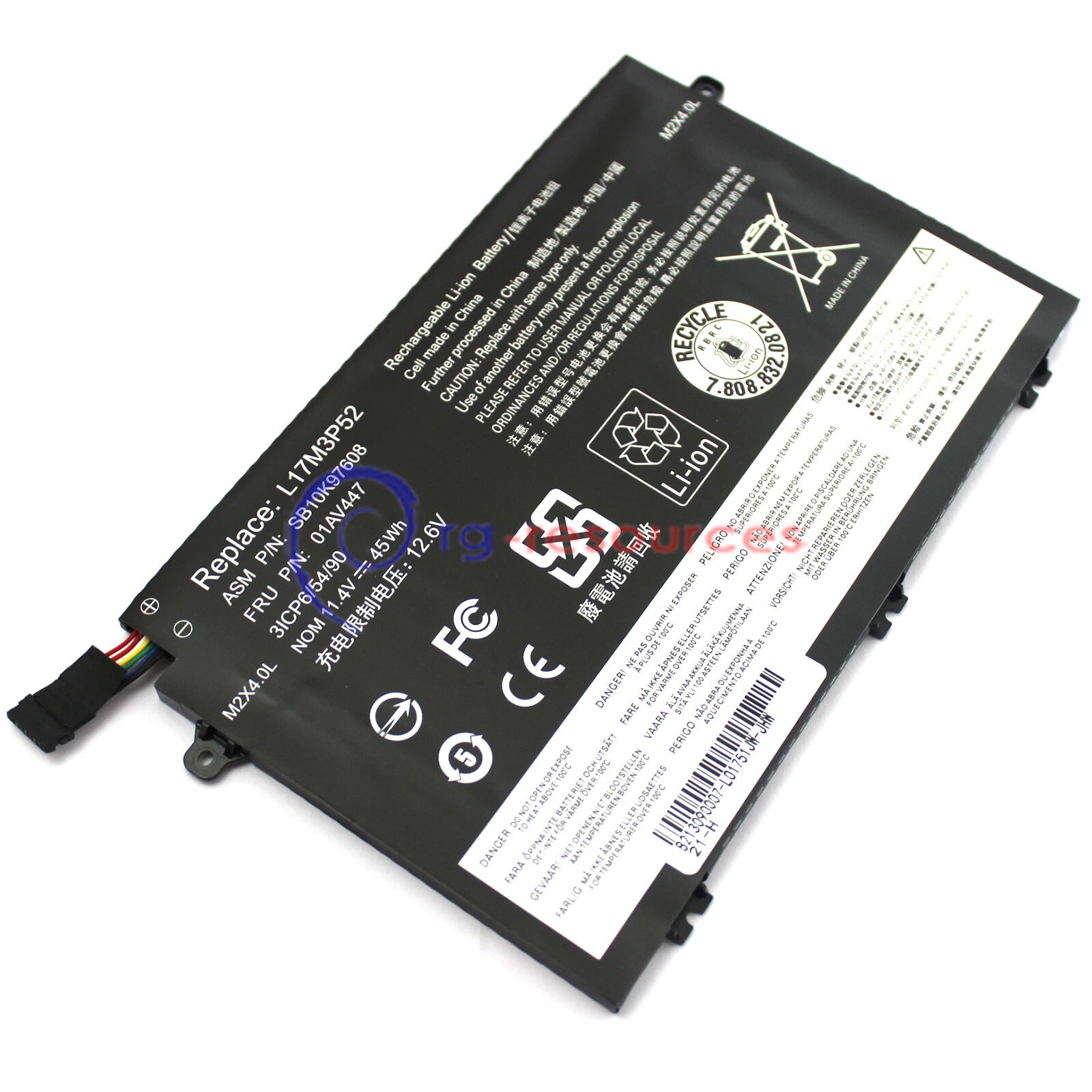 L17C3P51 L17M3P52 L17L3P51 Battery for Lenovo ThinkPad E480 E490 E580 ...