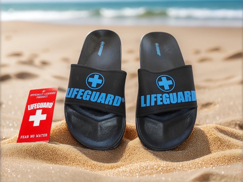Men's Lifeguard Brand Sandal Slides Slip on Beach Officially Licensed ...