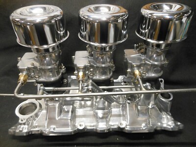 VINTAGE SPEED SB CHEVY TRI POWER 97 CARBS -LINKAGE- FUEL LINES HOT ROD ...