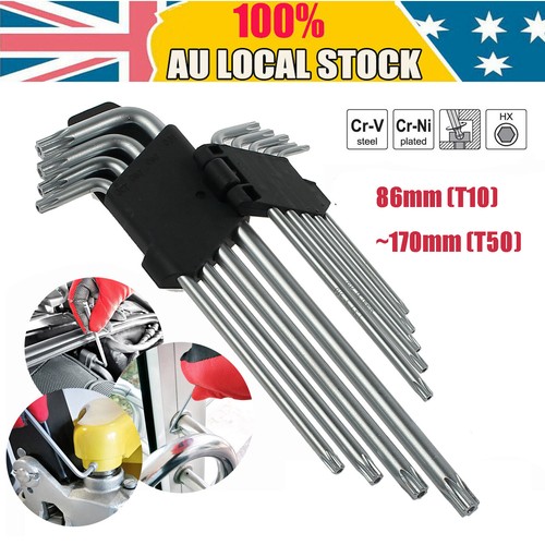 9X 86mm-170mm CRV Metric Star Torx Allen Key Torque Driver Set Pattern ...