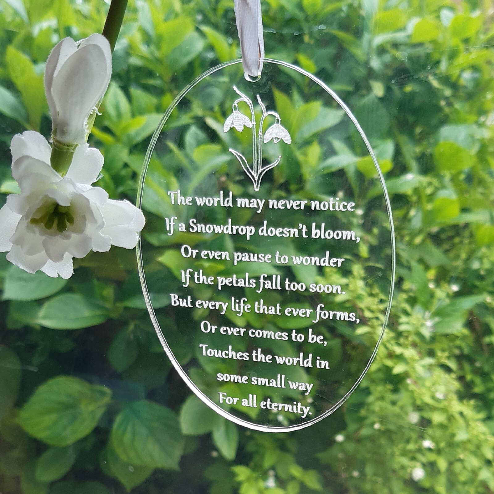 Baby Loss and Miscarriage SNOWDROP Keepsake In Memory Gift Sympathy ...