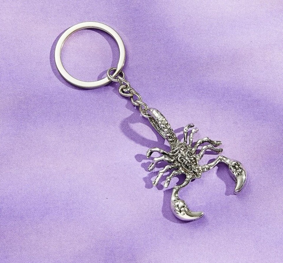 Silver Colored Scorpion Keychain Intricate Design | eBay