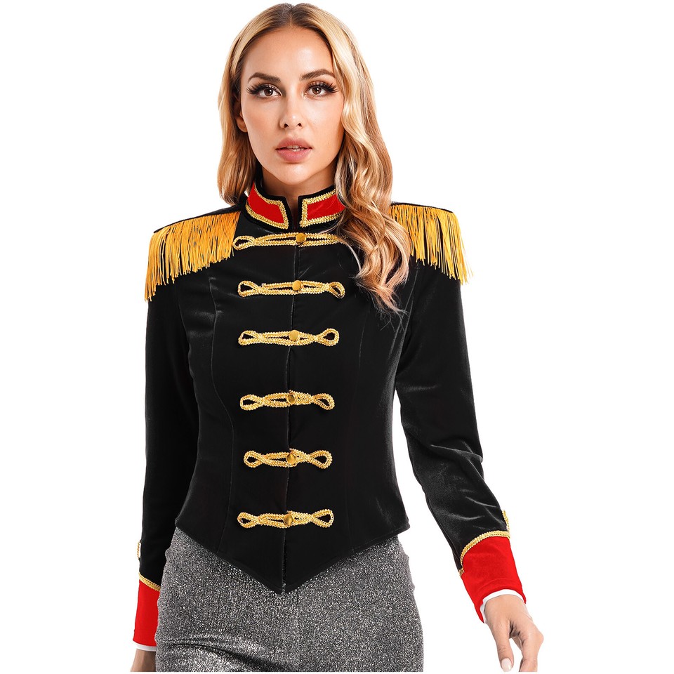 Women's Circus Ringmaster Jacket Velvet Victorian Coat Ringleader ...