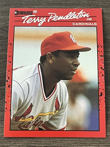 ERROR NO DOT 1990 DONRUSS BASEBALL CARD #299 TERRY PENDLETON CARDINALS ...