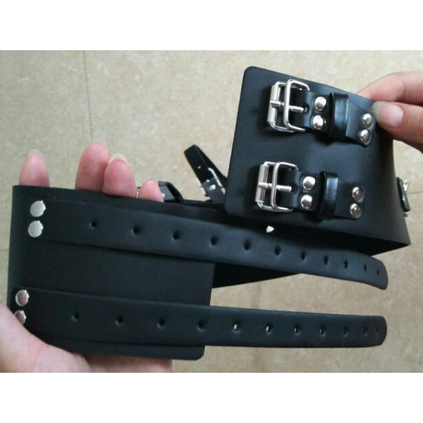 Bondage Handcuffs Ankle Cuff Wrist to Thigh Leg Cuffs Straps Belt ...