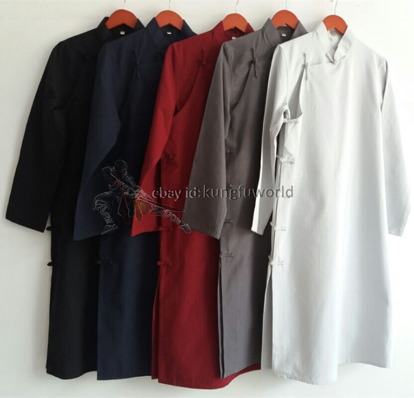 Cotton Wing Chun IP Man Robe Cheongsam Tai chi Kung fu Suit Martial ...