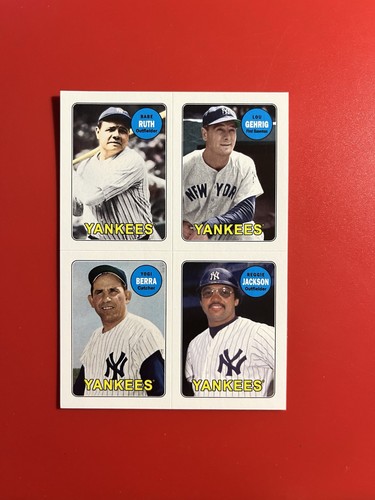 2013 Topps Archives 1969 4-In-1 Stickers Babe Ruth Lou Gehrig Yogi ...