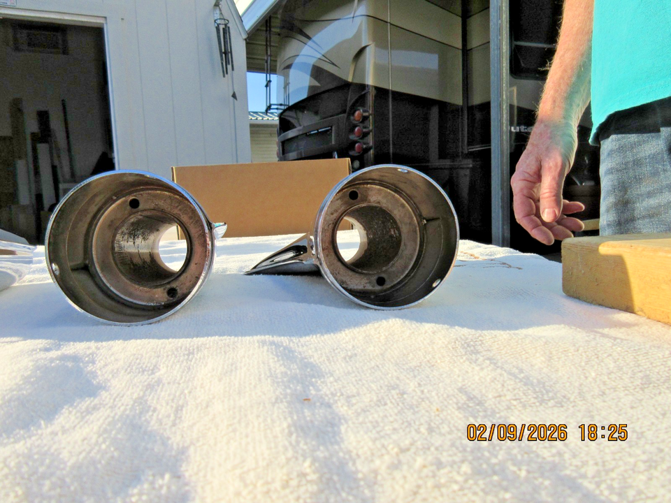 HARLEY DAVIDSON 3 NEW OLD STOCK FISH TAIL END CAPS-EARLY MODEL STYLE ...