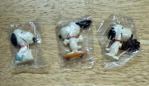 VINTAGE 1966 PEANUTS SNOOPY REFRIGERATOR FRIDGE MAGNETS - SET OF 3 NEW ...