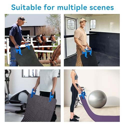 Pair of Mat Movers Tool - Mat Grippers - Heavy Duty Stall Mat Handlers ...