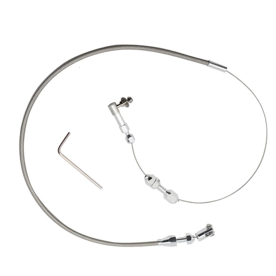 For Ford GM and More Universal 24" Car Throttle Cable Braided Stainless ...